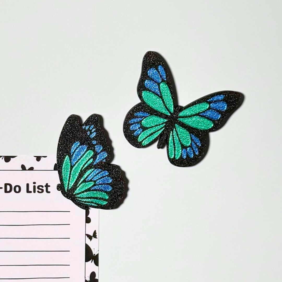 Butterfly Fridge Magnets - Set of 2 - Custom Color Selection - Home ...