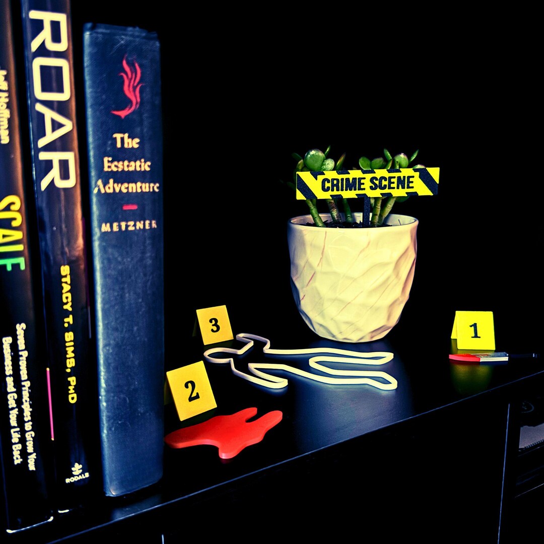 True Crime Scene Miniature Plant Decor – Funny Houseplant Accessories ...