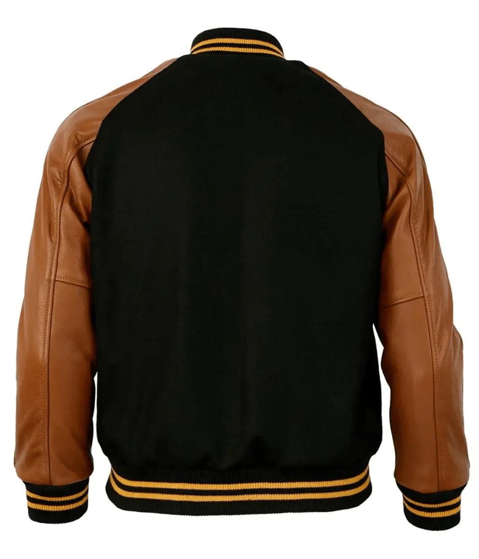 Pittsburgh Steelers Varsity Brown and Black Jacket - Hand Made ...