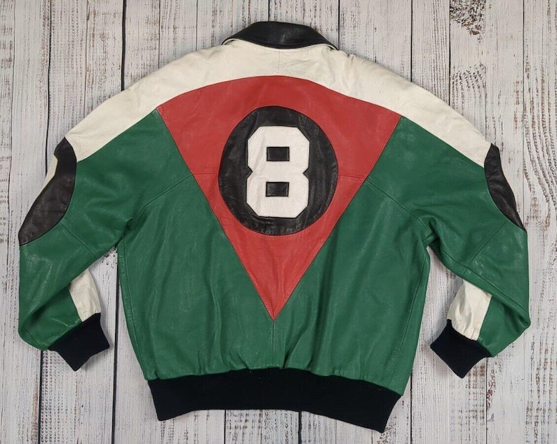 8-ball Pool Genuine Leather Jacket - Hand Made - Etsy