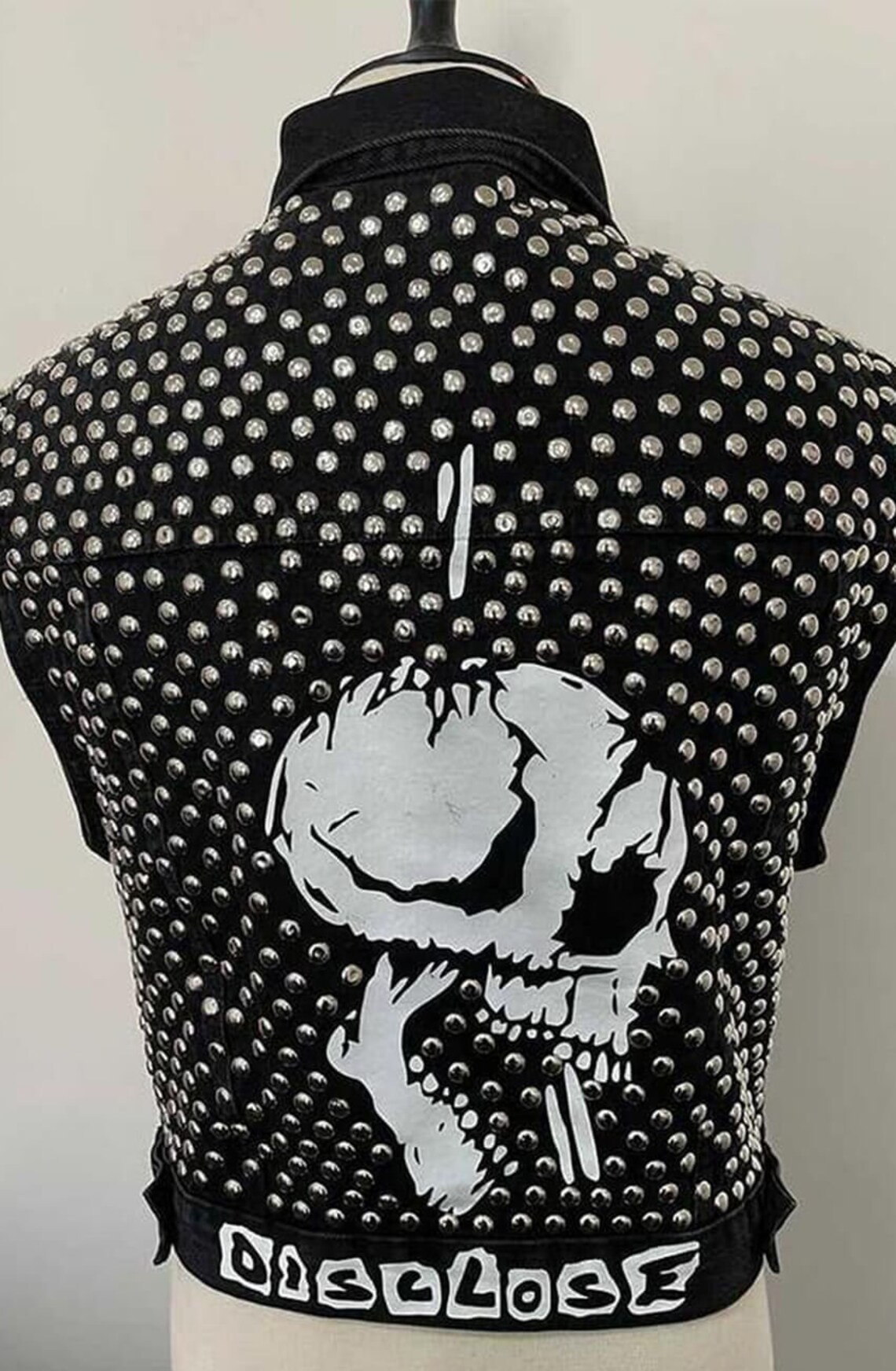 Denim Vest Disclose Never Say Die - Etsy