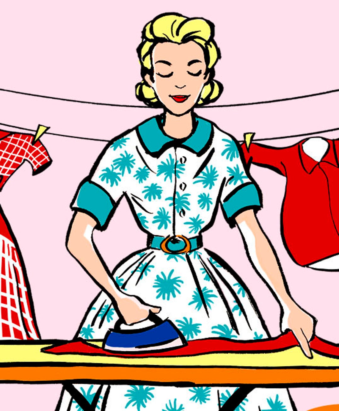 PRINT - "ironing", Wall Decor, Laundry Room, Laundry Room Print ...