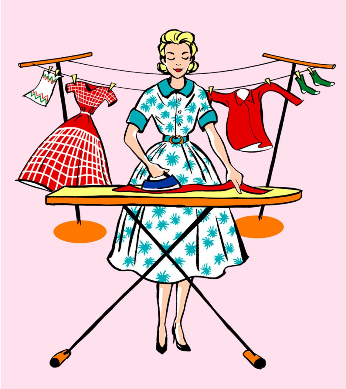 PRINT - "ironing", Wall Decor, Laundry Room, Laundry Room Print ...