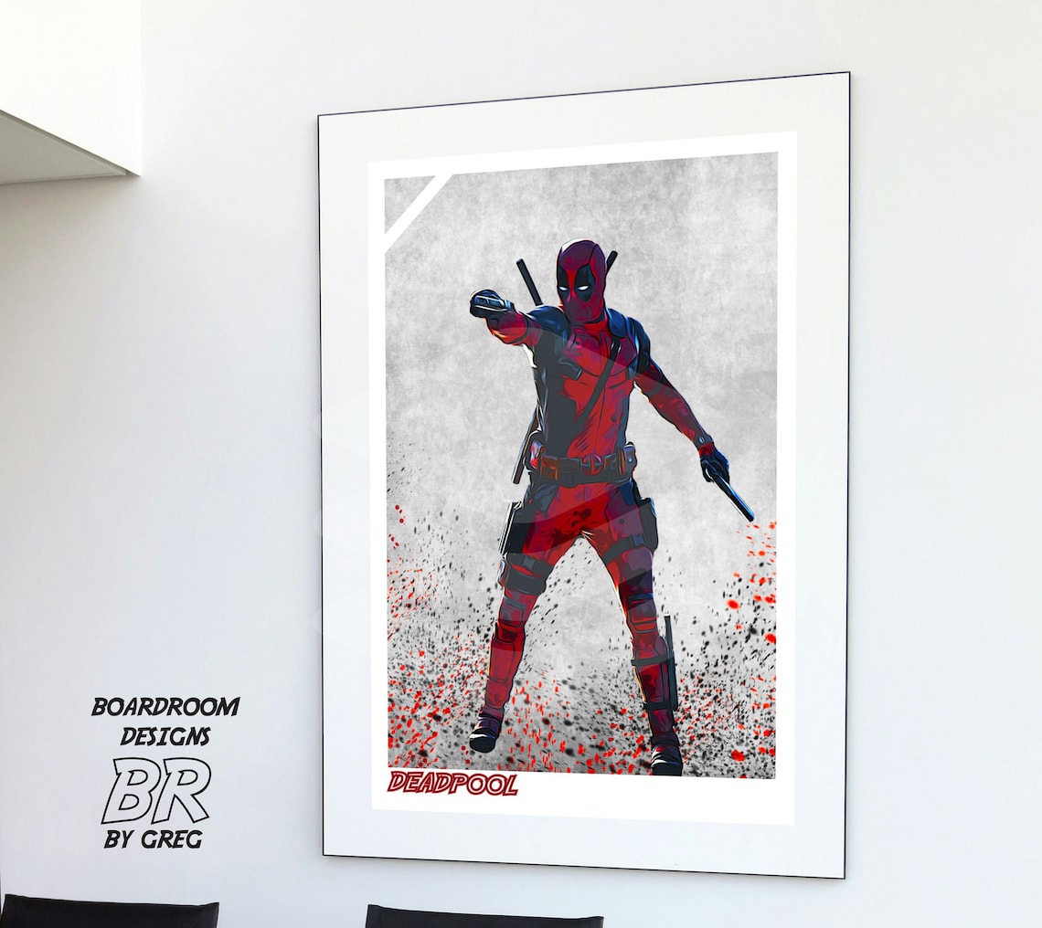 Deadpool Inspired Poster, Deadpool, Superhero, Villian, Movie, Wall ...