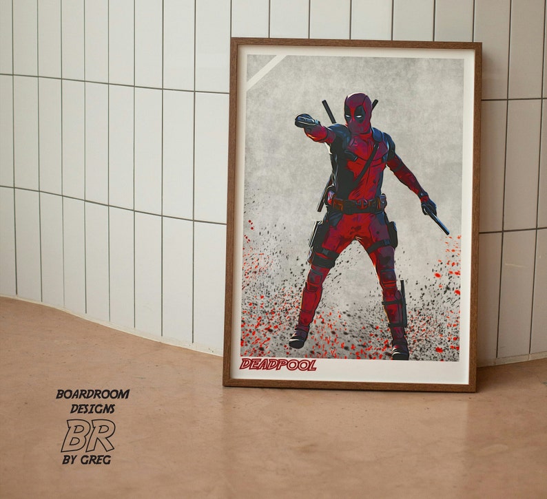 Deadpool Inspired Poster, Deadpool, Superhero, Villian, Movie, Wall ...
