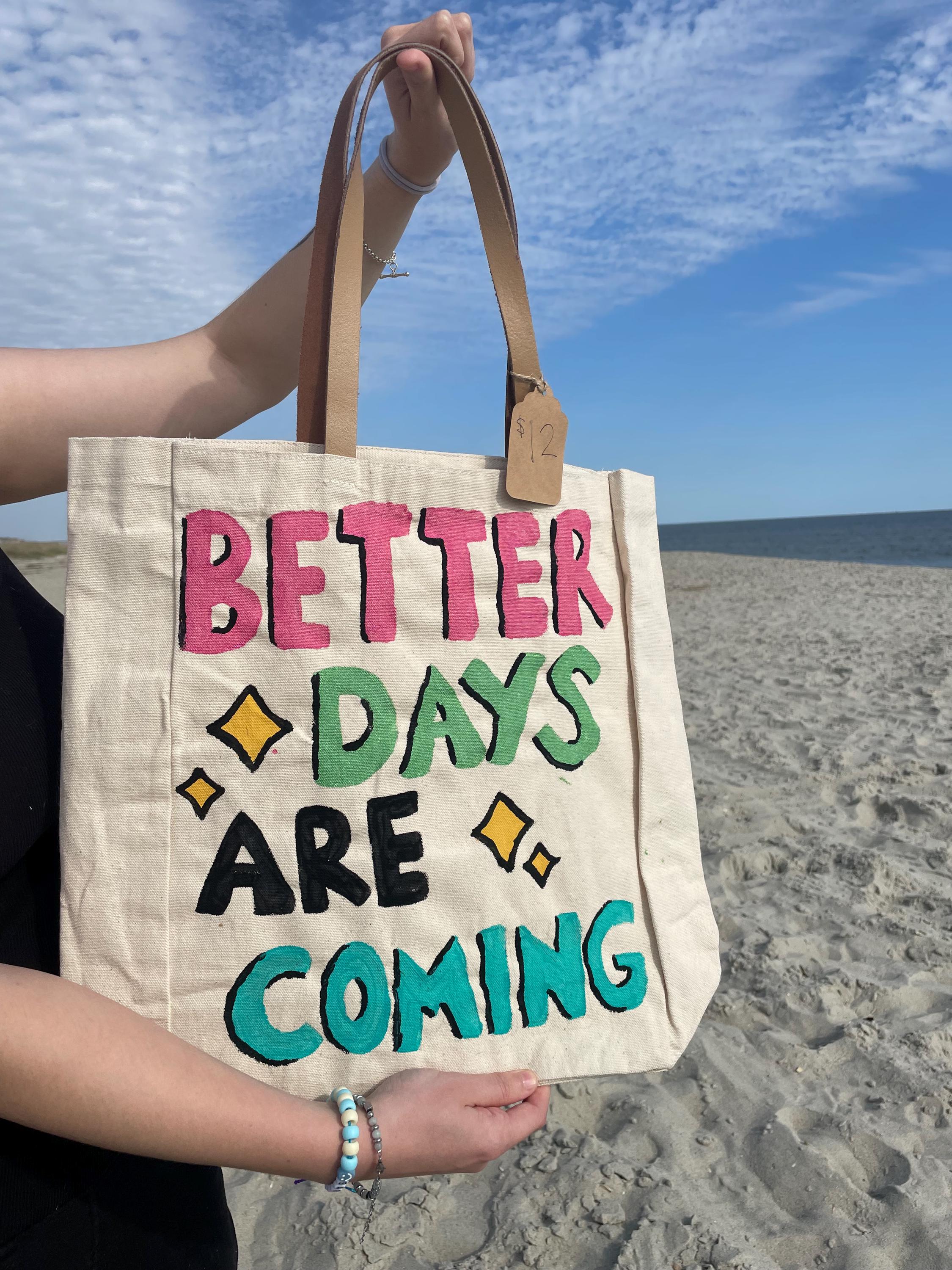 Tote Bag, Mental Health Tote Bag, Hand Painted Tote Bag - Etsy