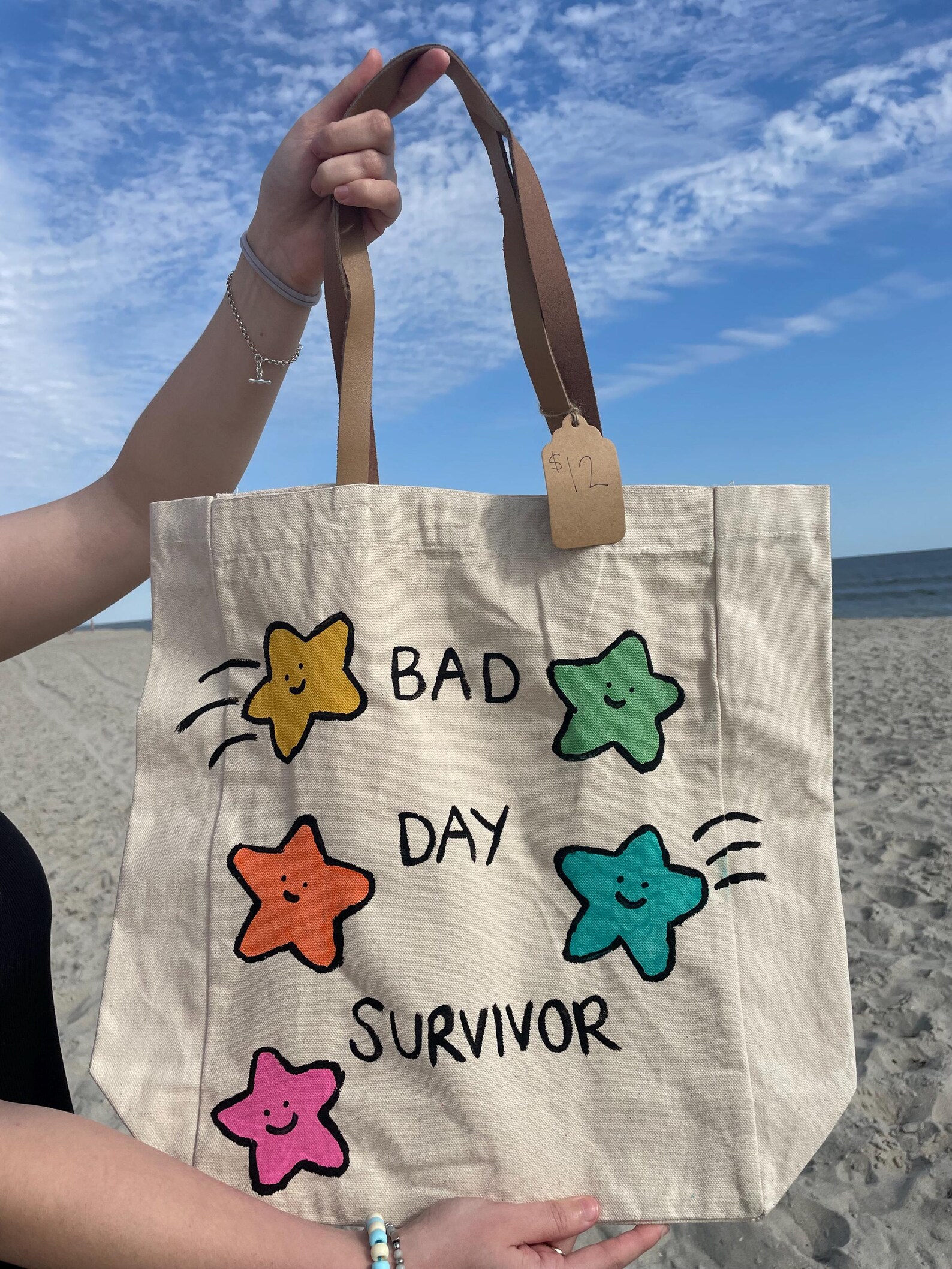 Tote Bag, Mental Health Tote Bag, Hand Painted Tote Bag - Etsy