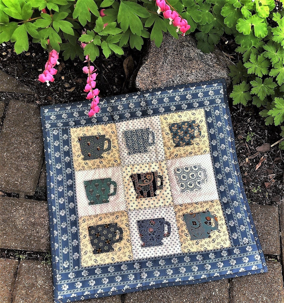 Small Quilt Pattern - Coffee Cups Quilt - Etsy