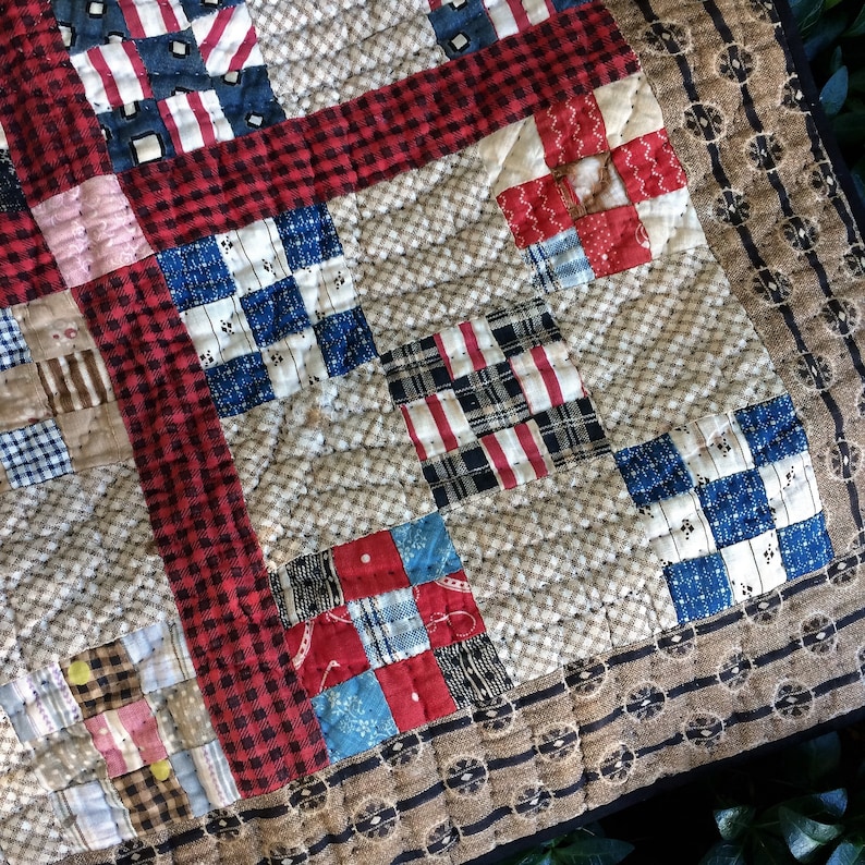 Civil War Type Quilt Pattern Antique Nine-patch Quilt | Etsy