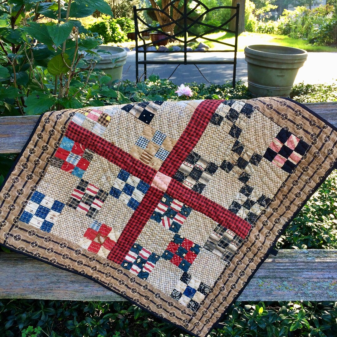 Civil War Type Quilt Pattern - Antique Nine-patch Quilt - Etsy