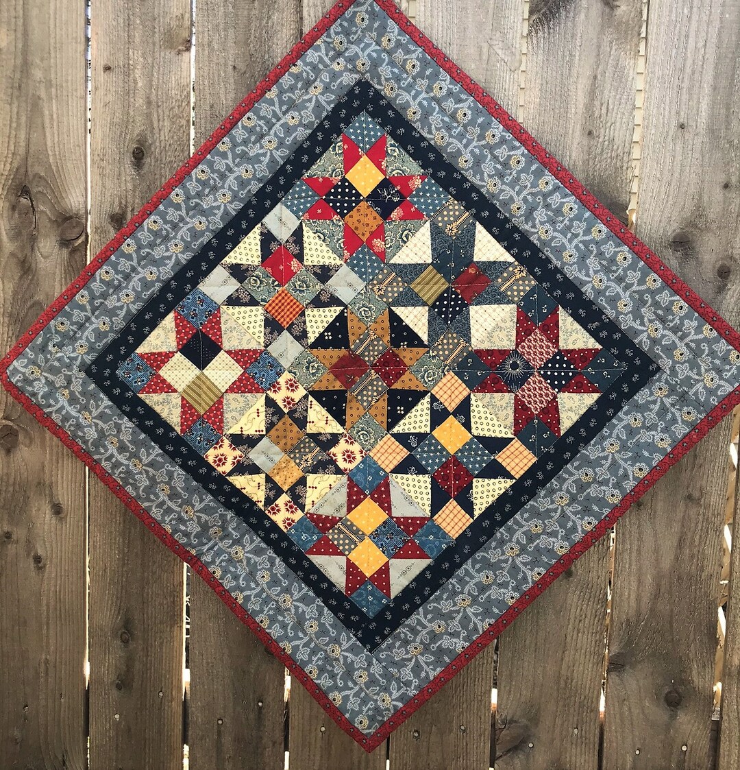 Small Quilt Pattern - Civil War Stars Mini Quilt - Etsy