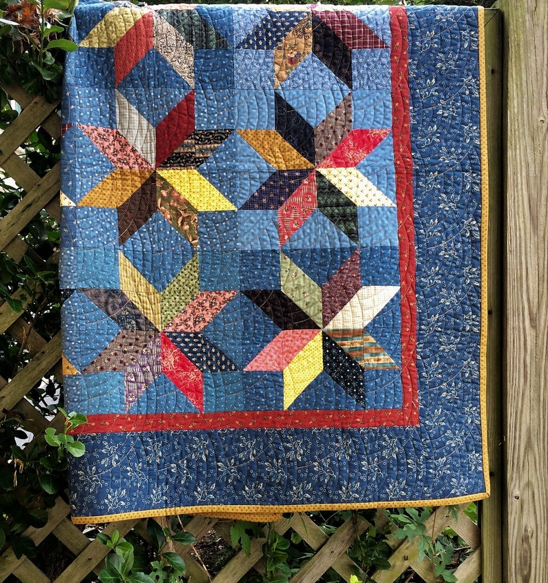 Scrappy Stars Quilt Pattern Civil War Stars Wall Quilt - Etsy