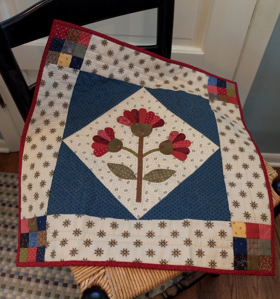 Small Quilt Pattern - Spring Bouquet - Easy Applique - Etsy