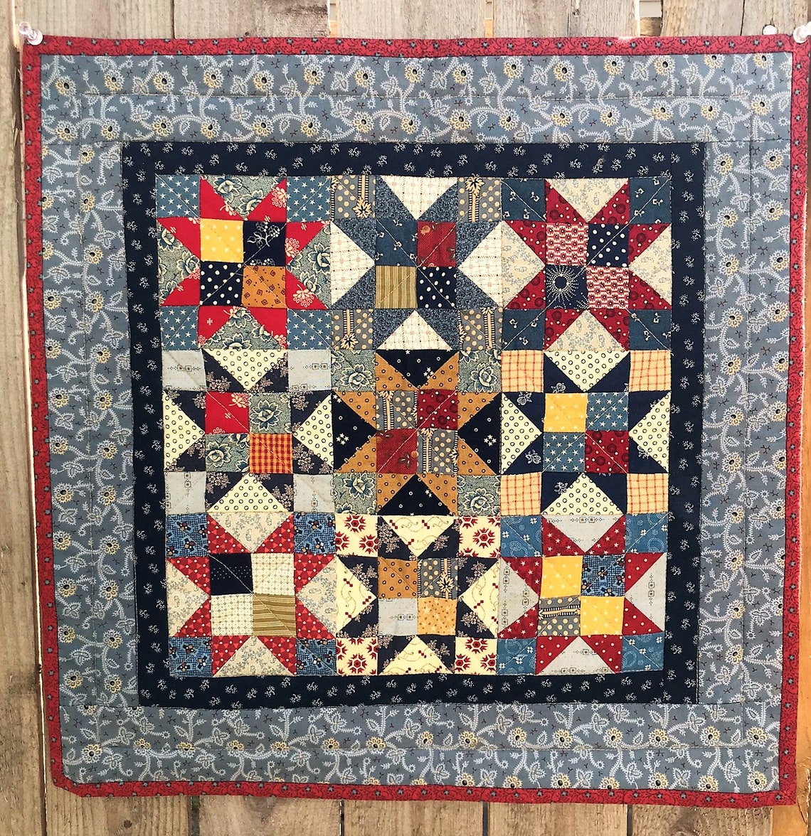 Small Quilt Pattern - Civil War Stars Mini Quilt - Etsy