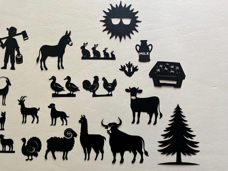 Farm Animal Shadow Puppets: Barnyard Story Time Theater - Etsy