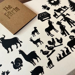 Farm Animal Shadow Puppets: Barnyard Story Time Theater - Etsy