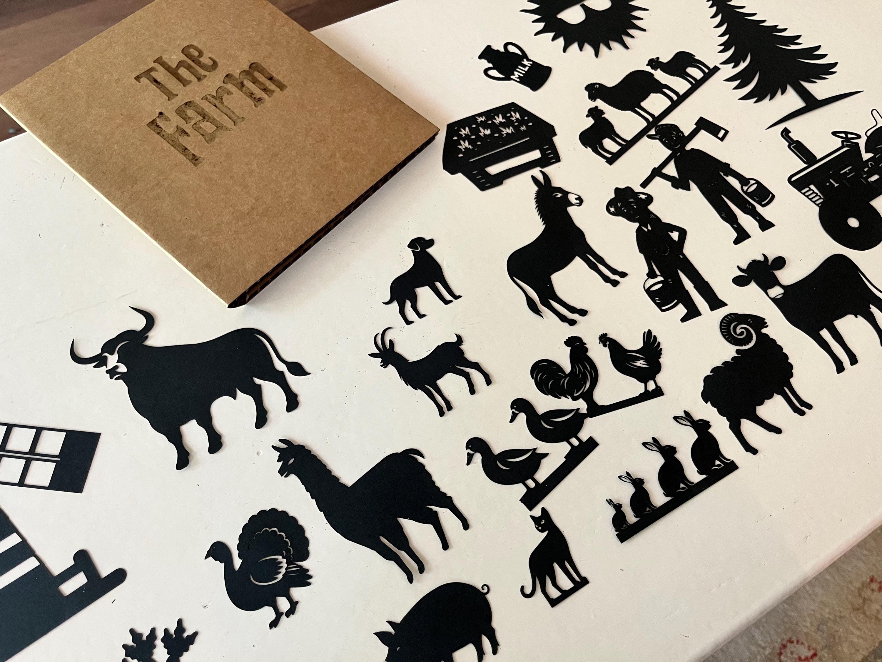 Farm Animal Shadow Puppets: Barnyard Story Time Theater - Etsy