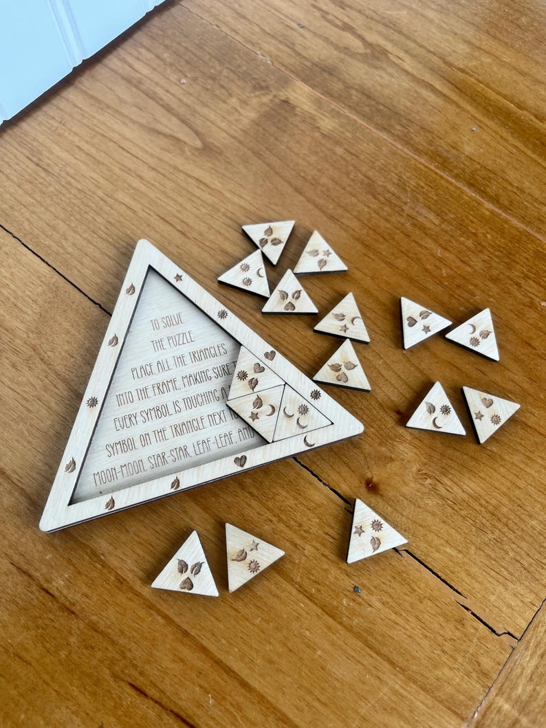 Triangle Brain Teaser Puzzle: Family Game Night IQ Test - Etsy