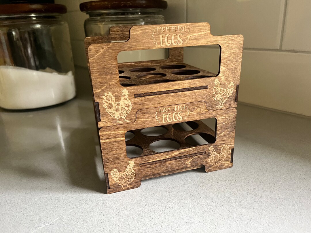 Stacking Egg Tray: Rustic Farmhouse Decor, Farm Fresh Eggs - Etsy