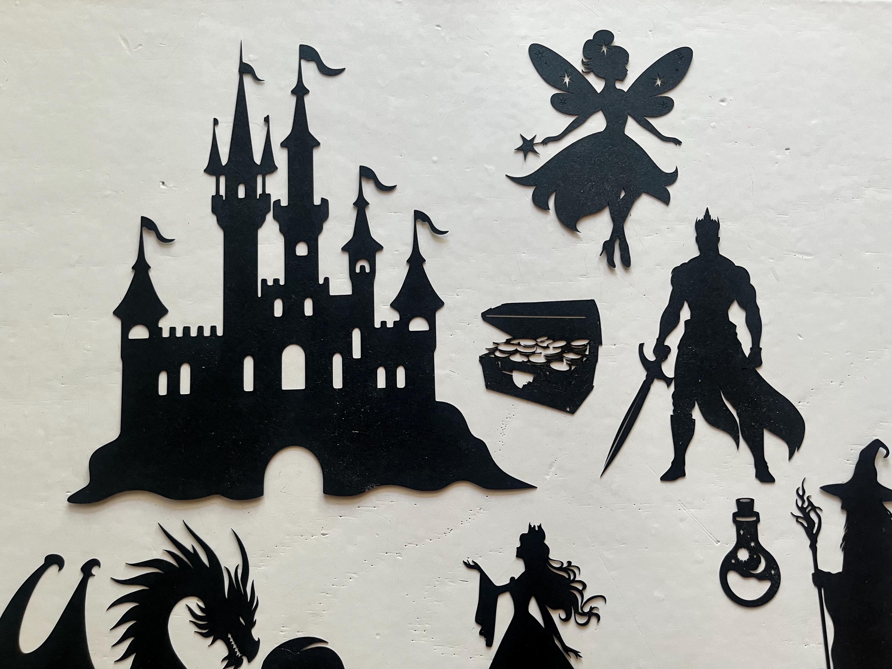 Princess Puppet, Shadow Puppet Theater, Princess and Dragon Shadow ...