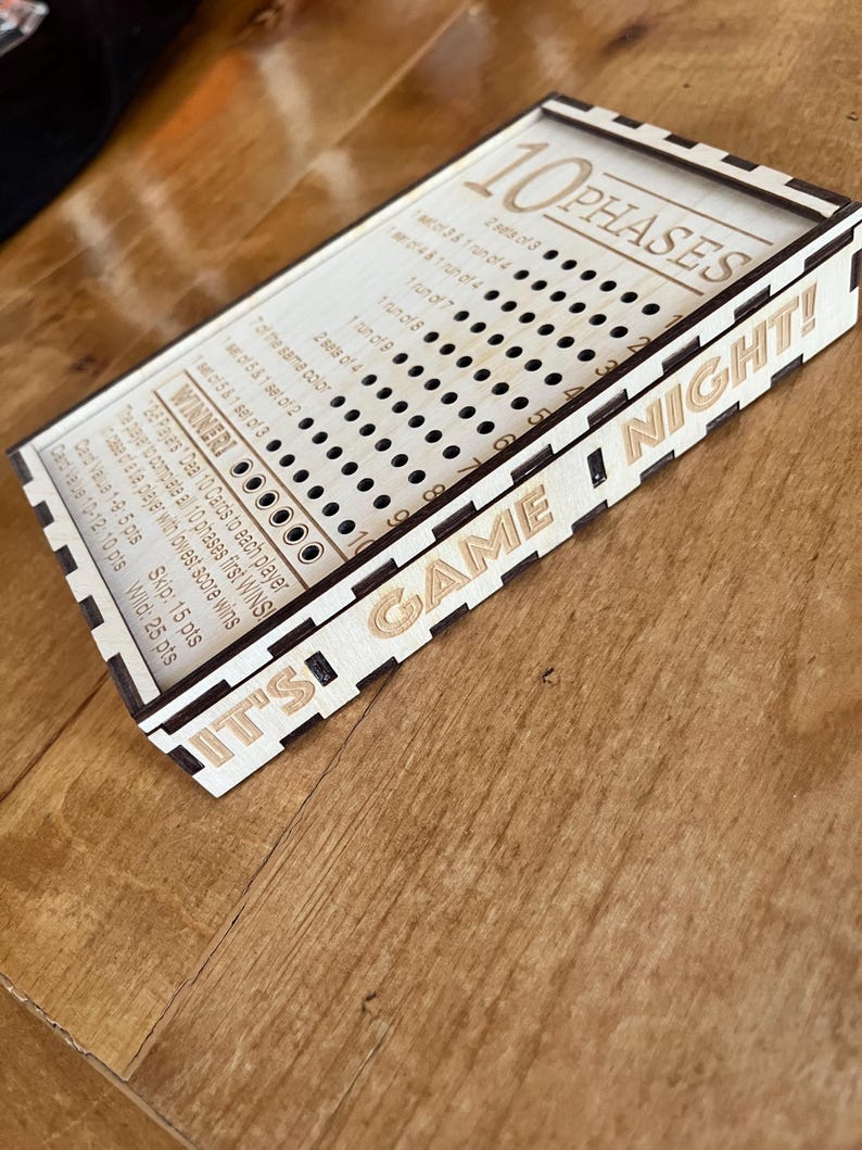 10 Phases Card Game, Phase Tracker, Family Game, Game Gift, Family Game ...