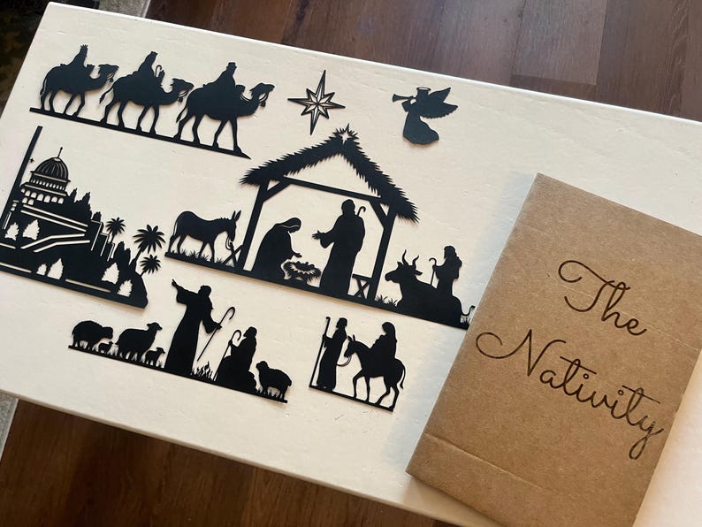 Nativity Shadow Puppet Theater: Christmas Story Puppets - Etsy