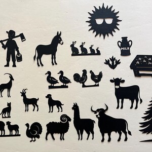 Farm Animal Shadow Puppets: Barnyard Story Time Theater - Etsy