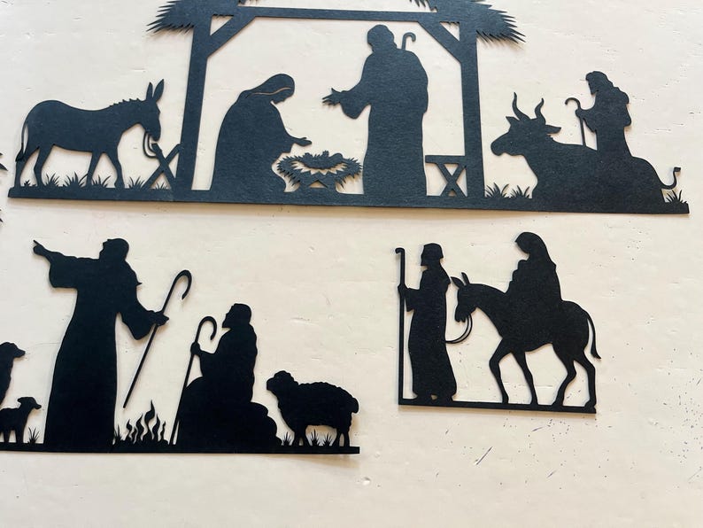 Nativity Shadow Puppet Theater: Christmas Story Puppets - Etsy
