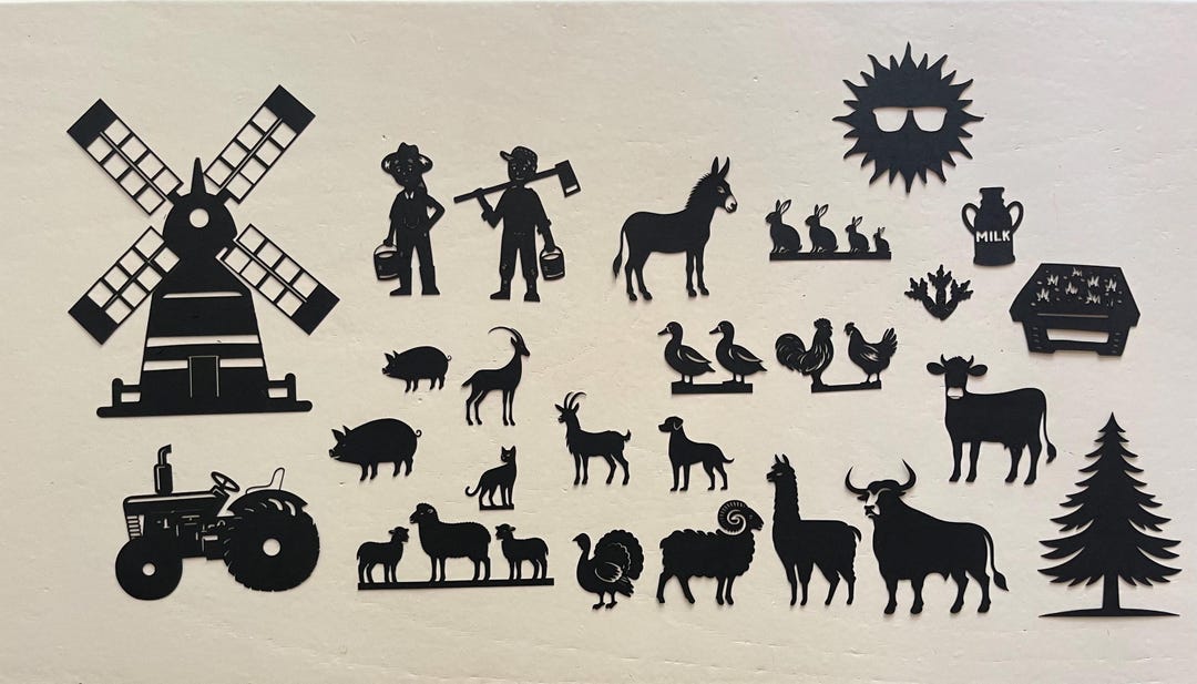 Farm Animal Shadow Puppets: Barnyard Story Time Theater - Etsy
