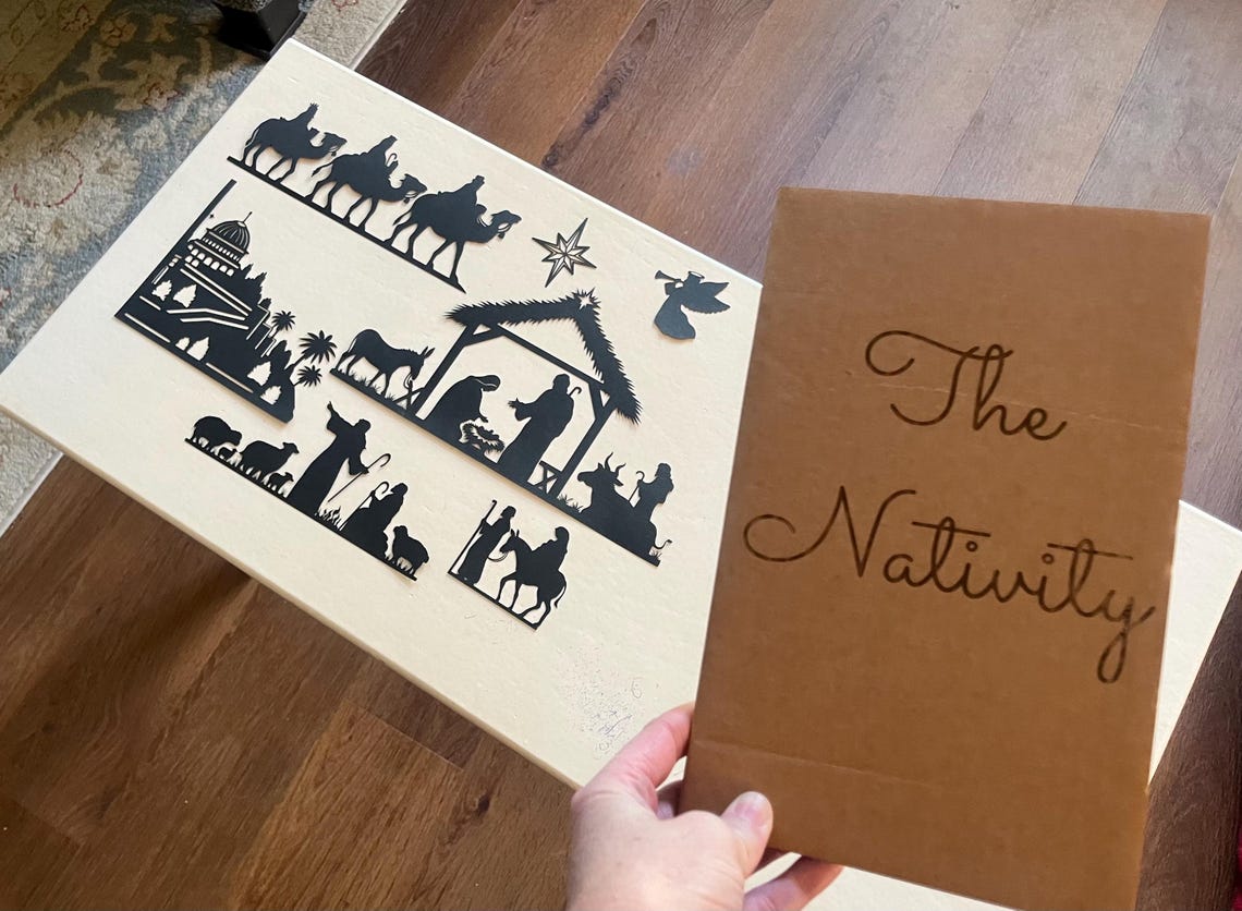 Nativity Shadow Puppet Theater: Christmas Story Puppets - Etsy