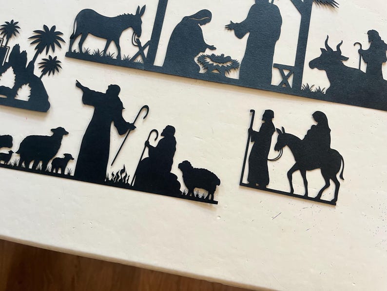 Nativity Shadow Puppet Theater: Christmas Story Puppets - Etsy