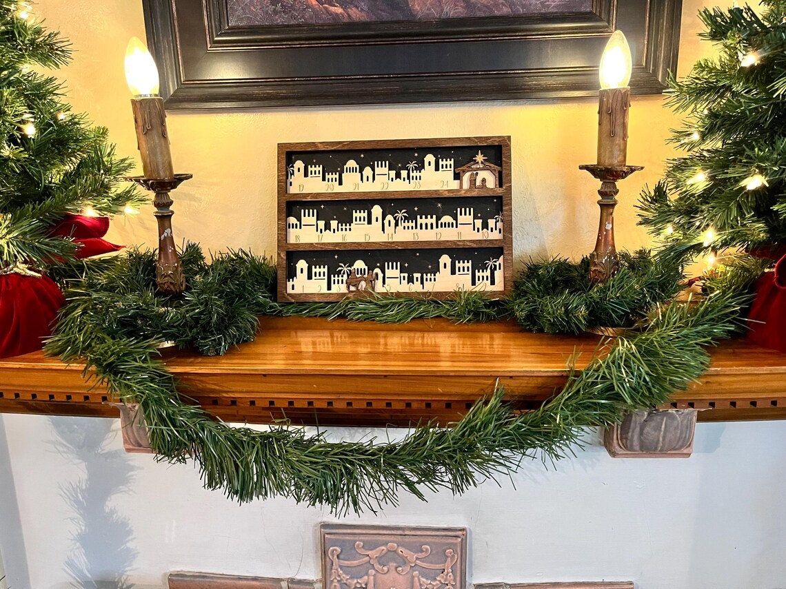 Wooden Nativity Advent Calendar: Christmas Countdown to Bethlehem - Etsy