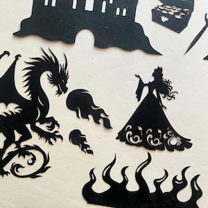 Princess Puppet, Shadow Puppet Theater, Princess and Dragon Shadow ...