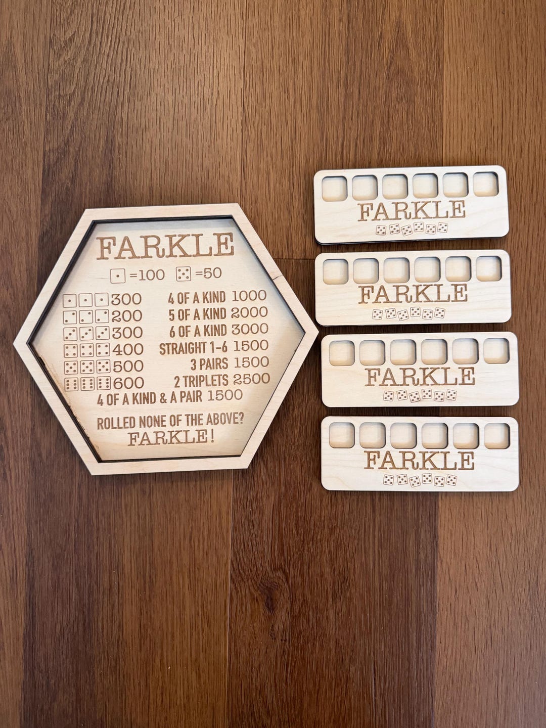 Farkle Dice Game Tray: Custom Dice Catcher, Family Game Night, Game ...
