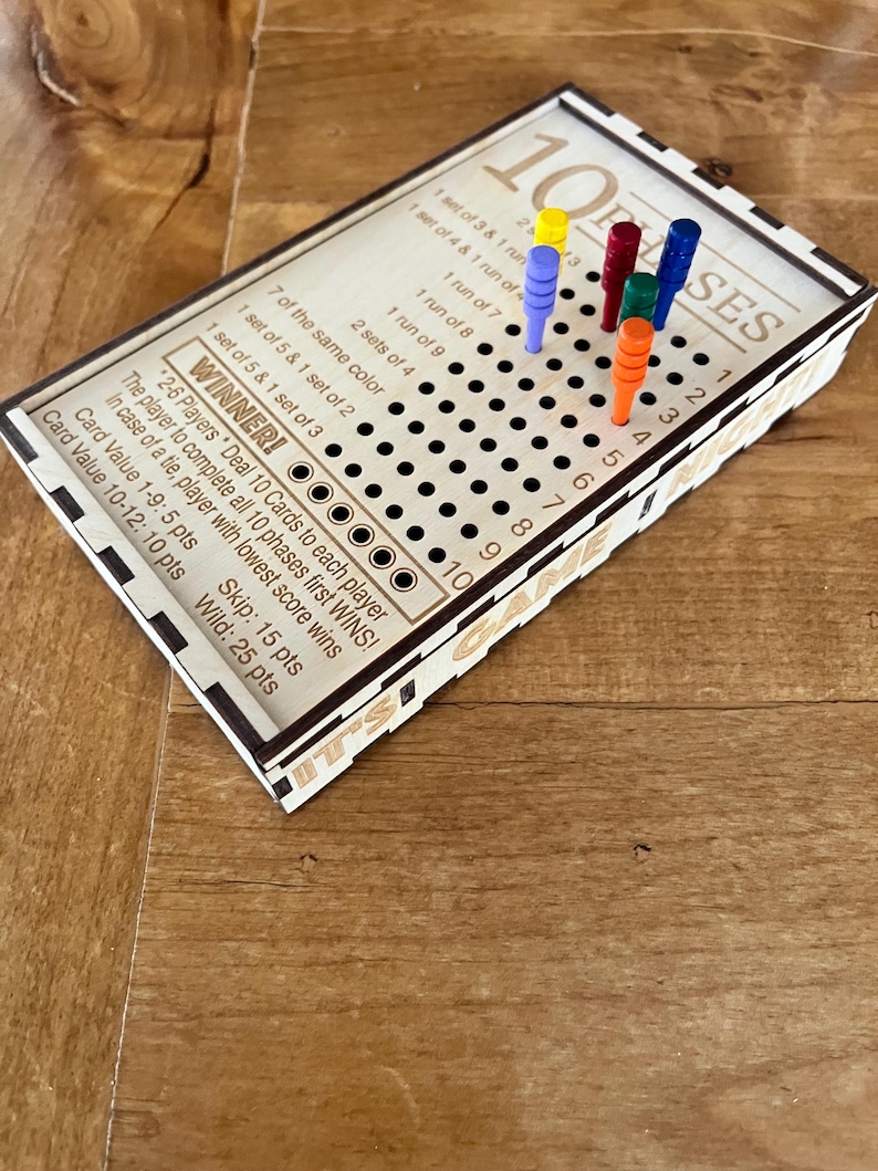 10 Phases Card Game, Phase Tracker, Family Game, Game Gift, Family Game ...