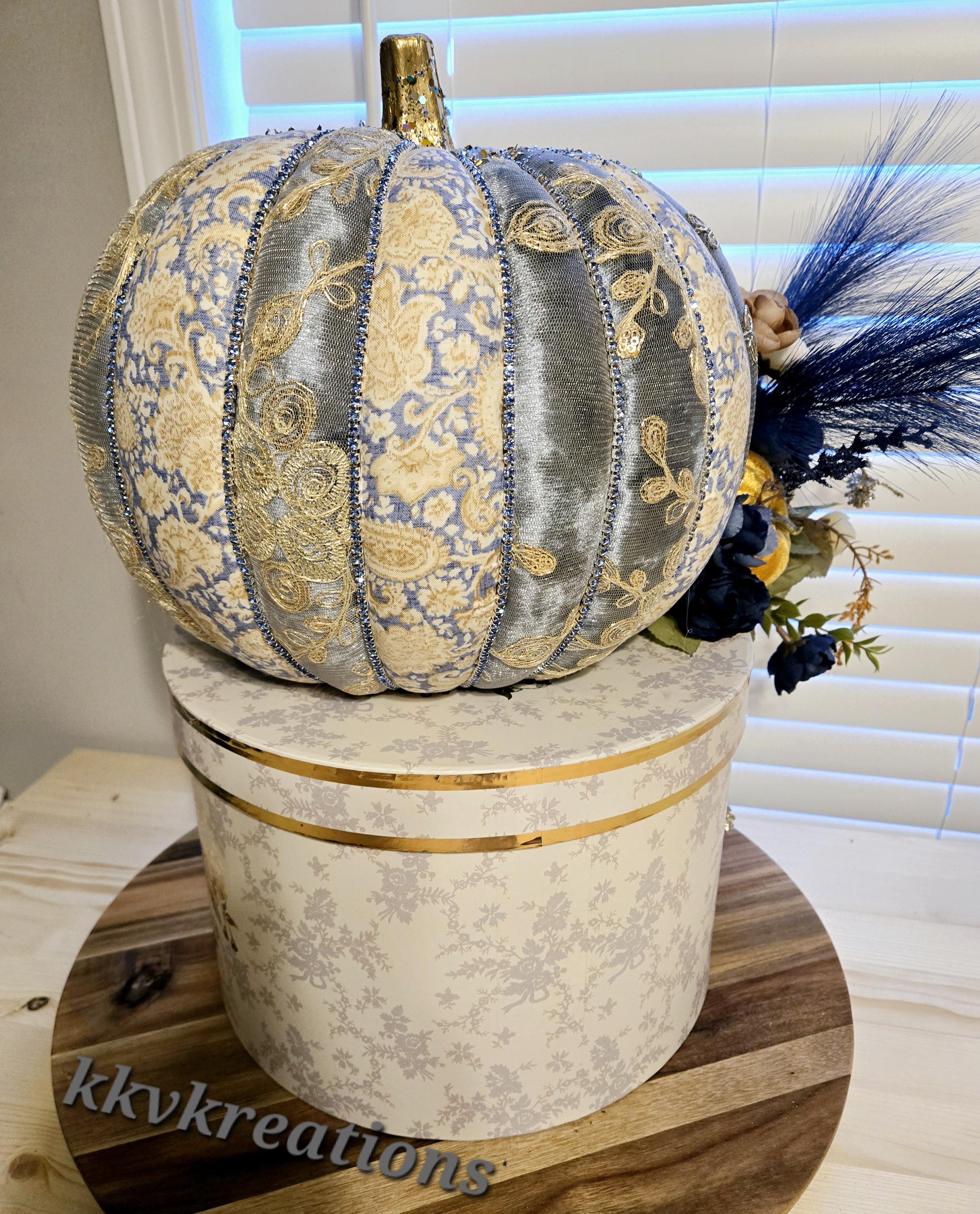 Boho Luxe Fall Wedding Centerpiece | Elegant Pumpkin Floral Arrangement ...