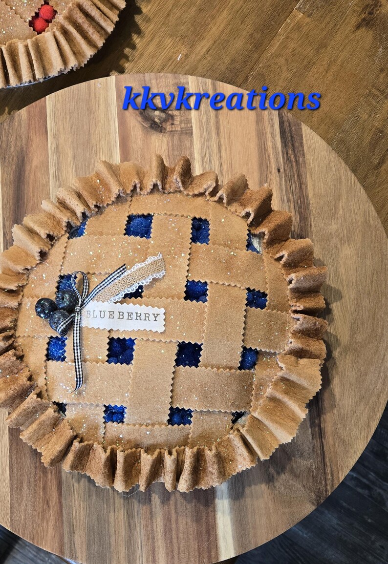 Faux Blueberry, Cherry,apple Pie Décor – Realistic Fake Pie Display ...