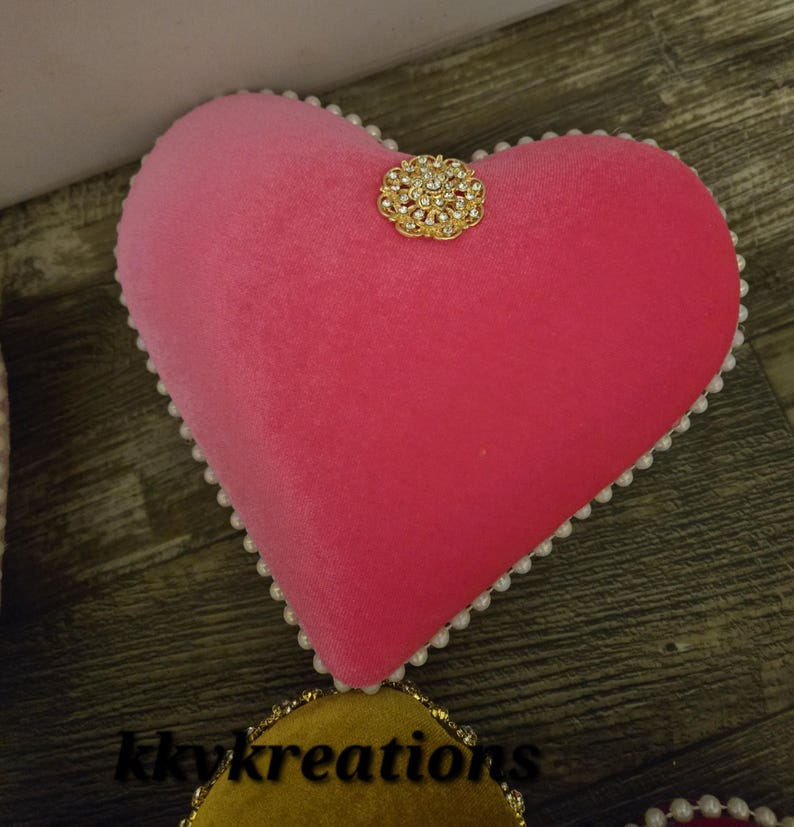 Velvet Heart Wreath Embellishments - Luxe Handmade Accents - Etsy