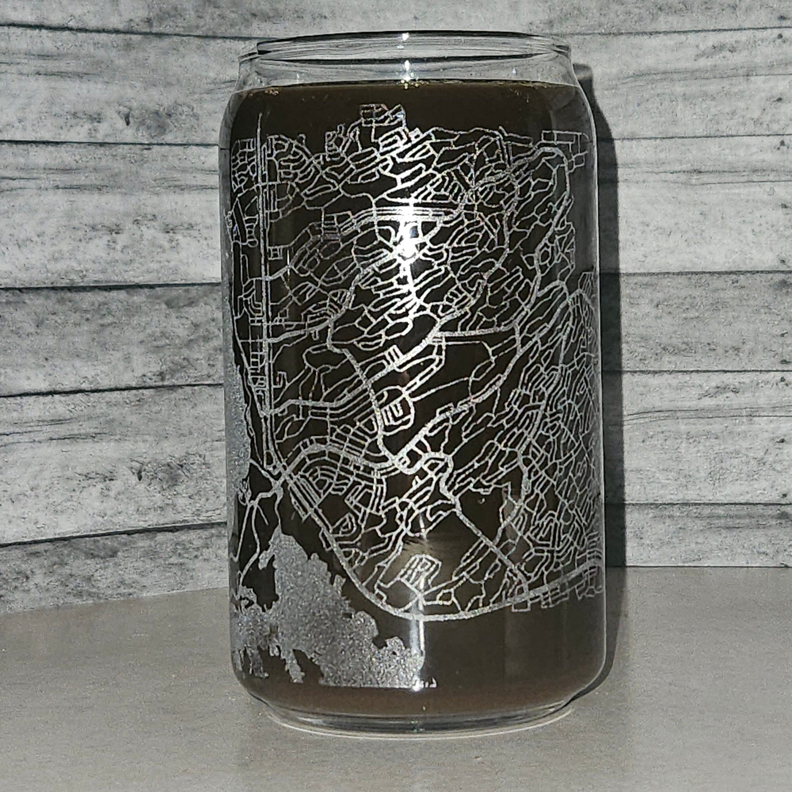 Custom City Map Glass Cups - Personalized City Map Glassware - Perfect ...