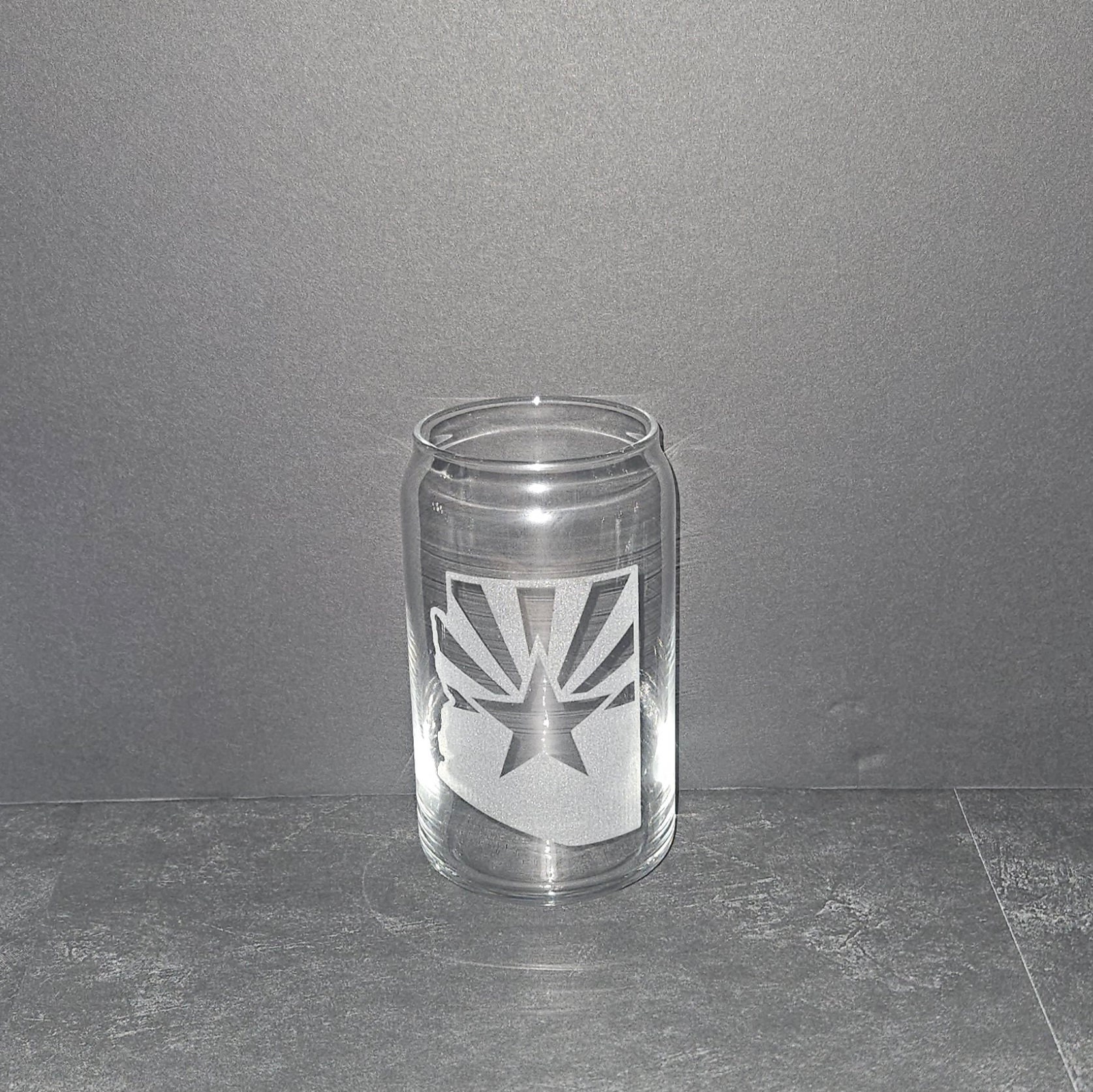 Custom State Outline With State Flag Glassware - Etsy