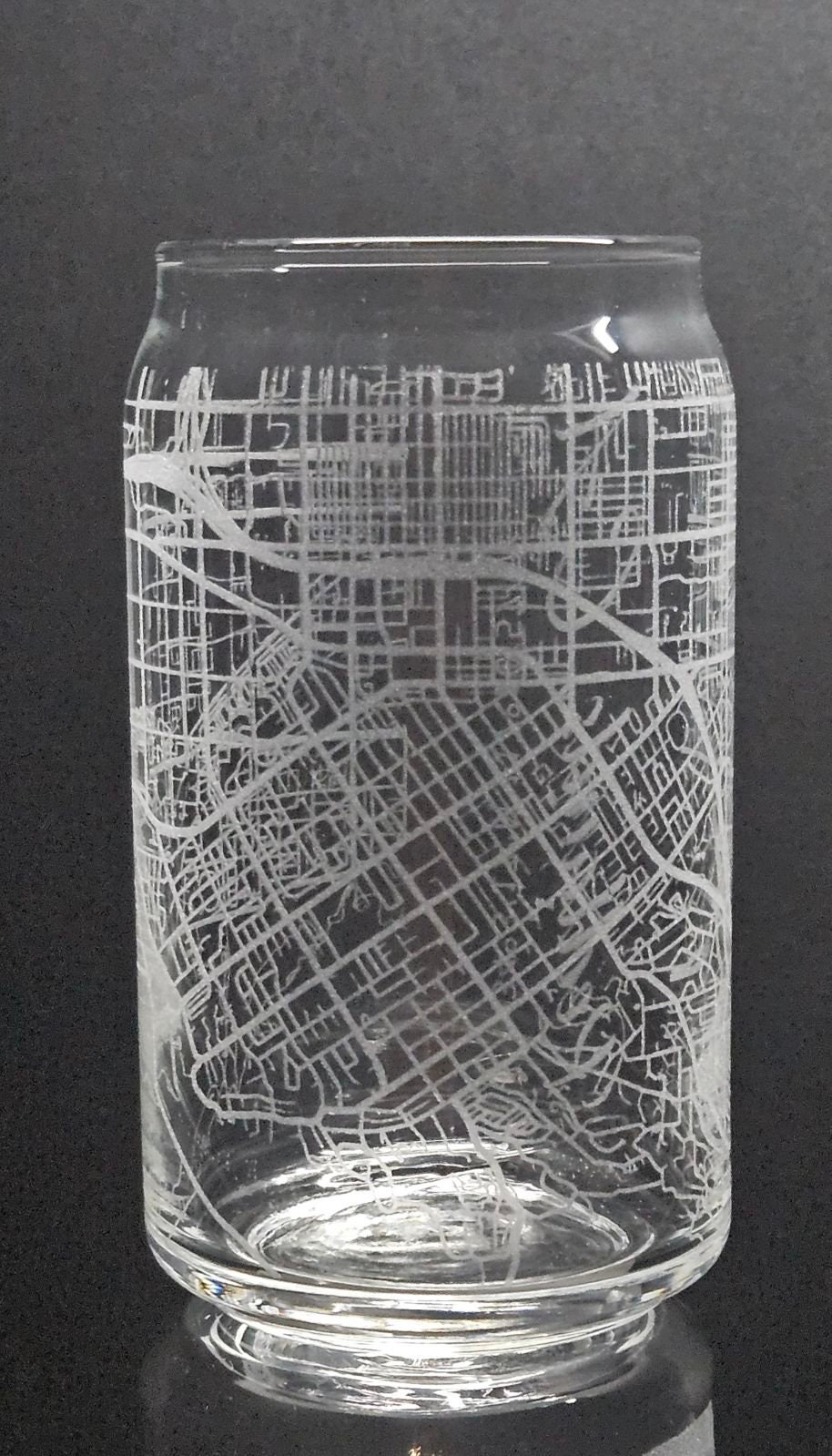 Custom City Map Glass Cups - Personalized City Map Glassware - Perfect ...