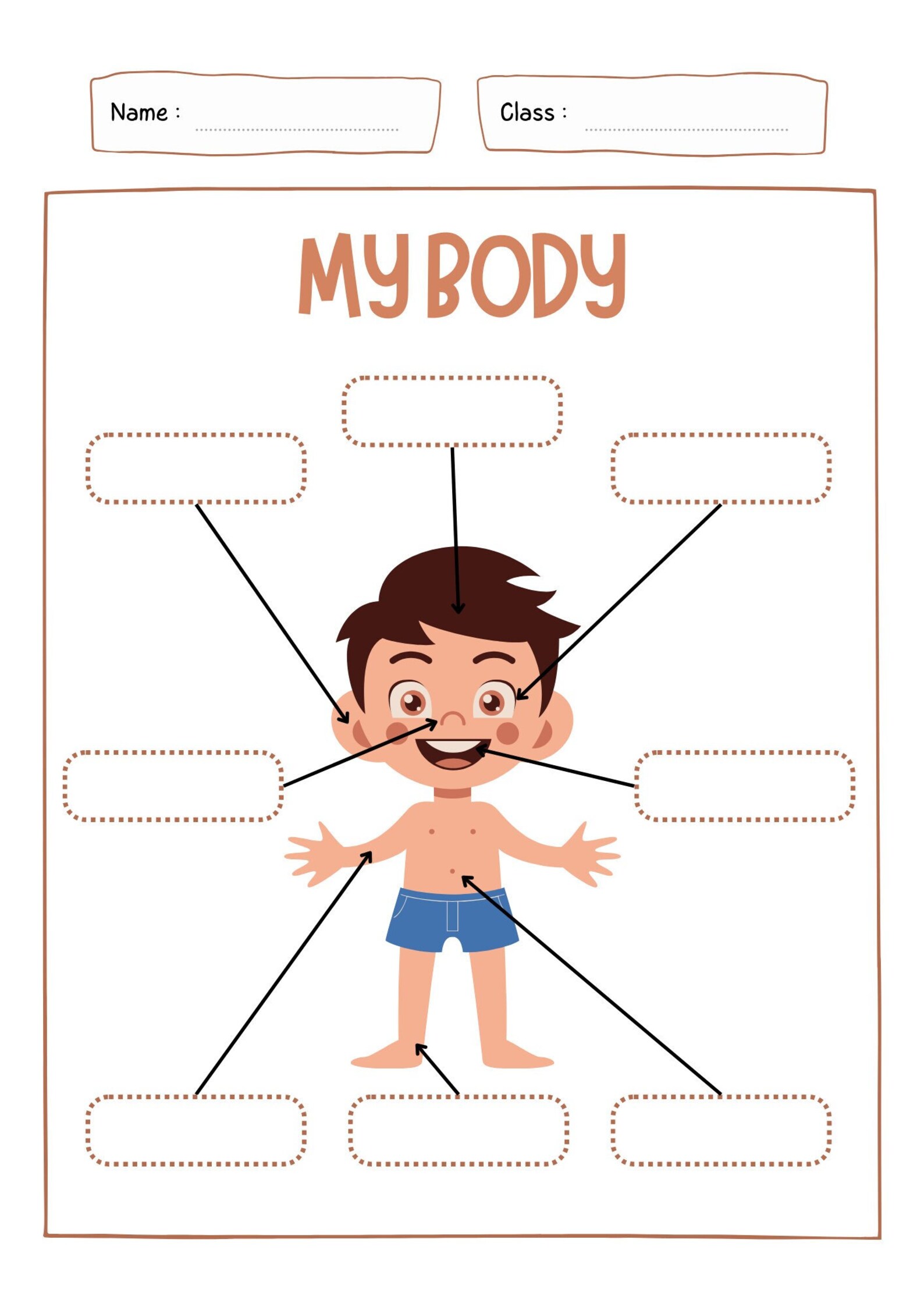 Learning Body Vocabulary - Etsy
