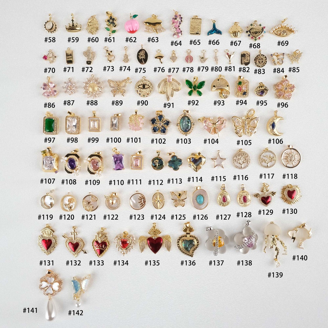 Make Your Own Charm Necklace, Custom Gold Charm Necklace, Pick Your ...