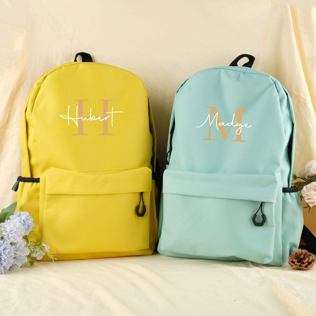 Personalized Letter Backpack, Kids School Bag, Toddler Backpack With ...