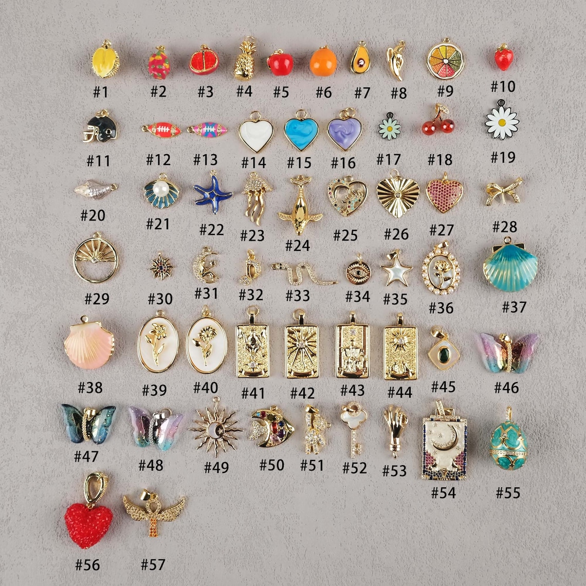 Make Your Own Charm Necklace, Custom Gold Charm Necklace, Pick Your ...