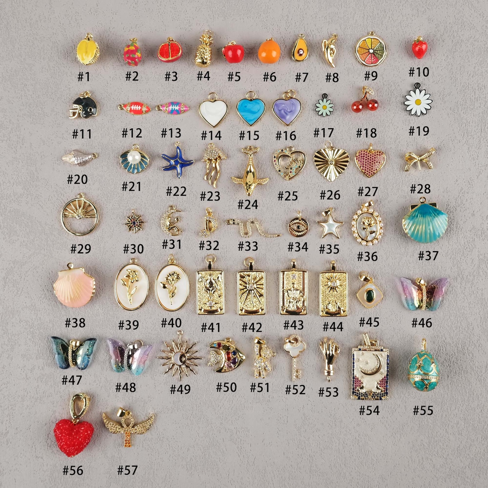 Make Your Own Charm Necklace, Custom Gold Charm Necklace, Pick Your ...