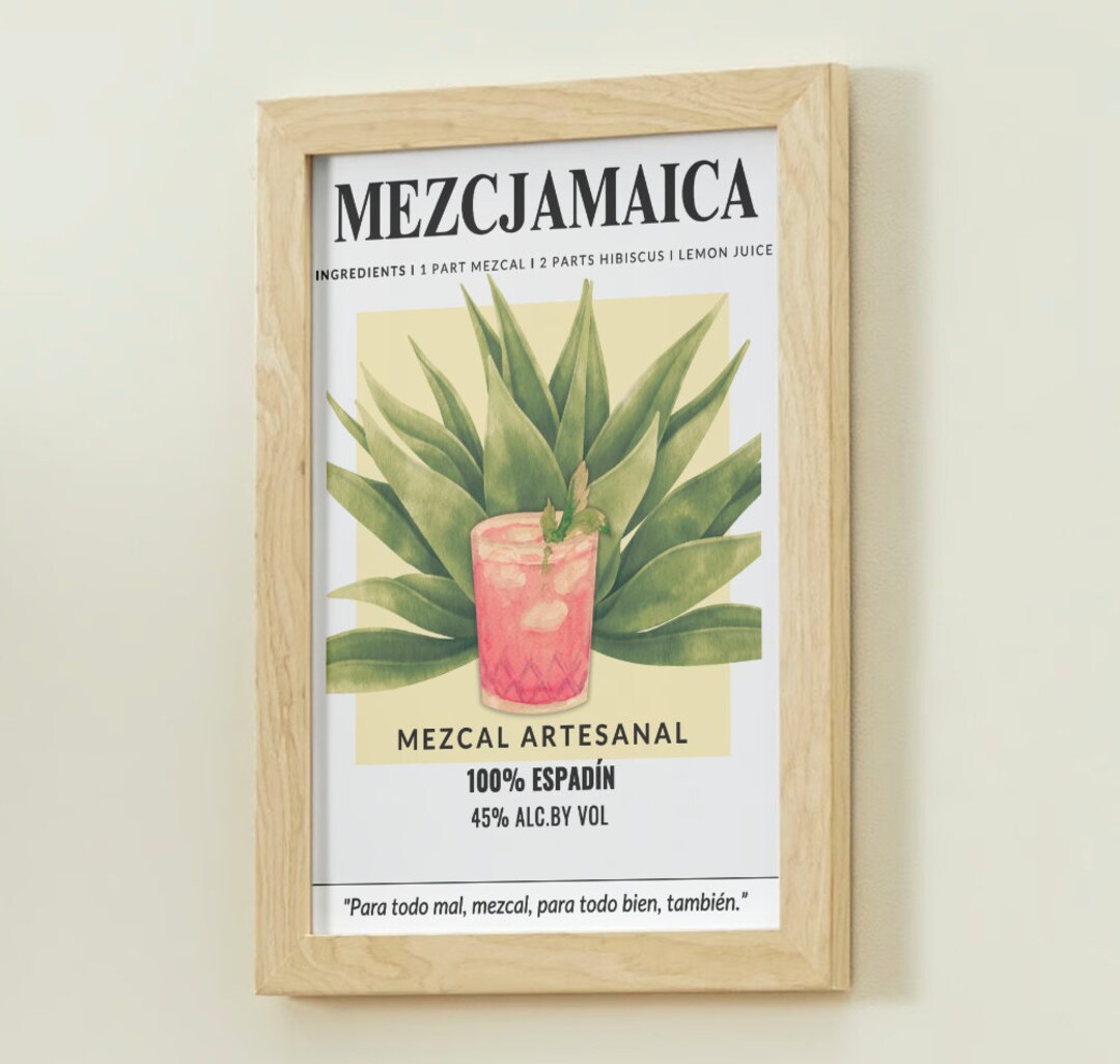 Poster Mezcal, Mexico, Oaxaca, Agave, Mexico Poster, Drink, Jamaica - Etsy