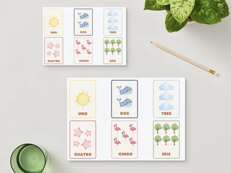 Tarjetas Para Contar Del 1 Al 12 Para Niños - Etsy