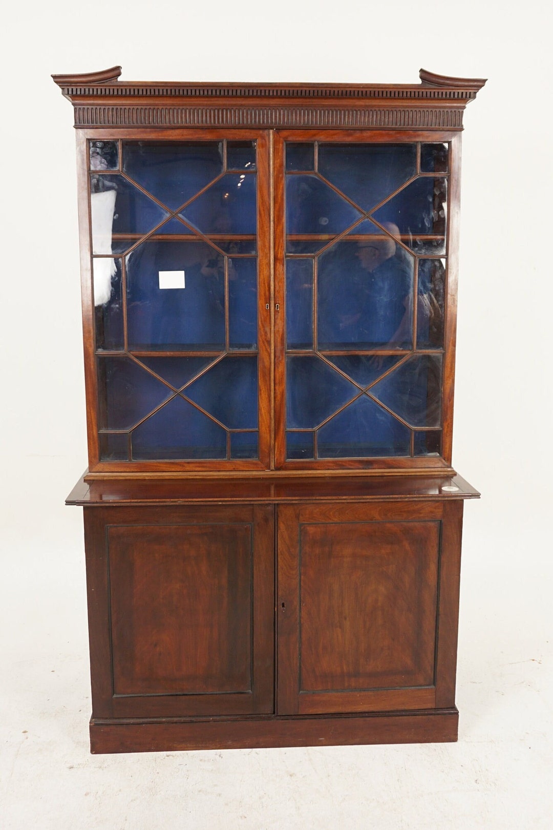 Antique William IV Walnut Library Bookcase, Display Cabinet , Scotland ...