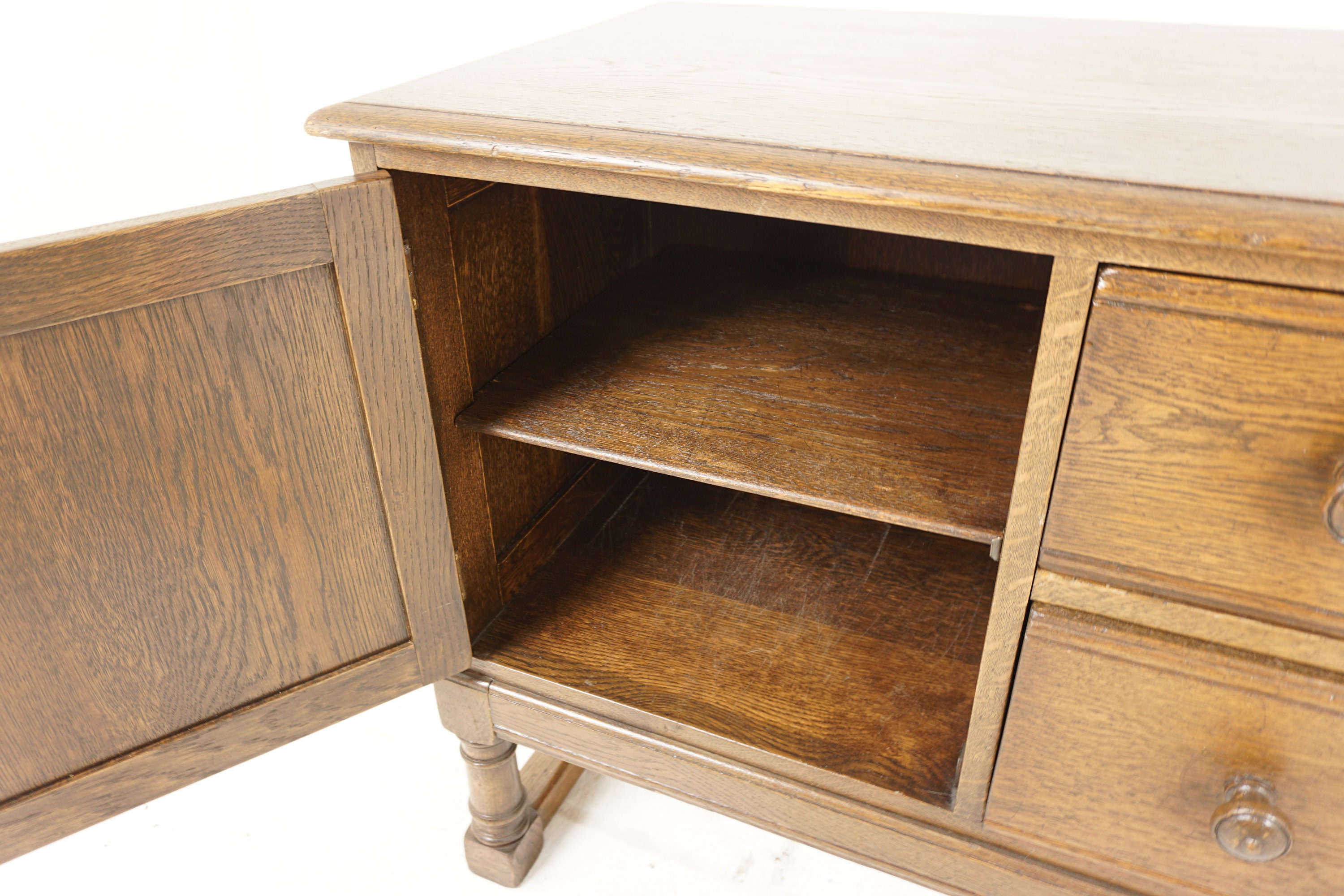 Vintage Solid Oak Sideboard, Dresser, Buffet, Scotland 1930 F-1157 - Etsy
